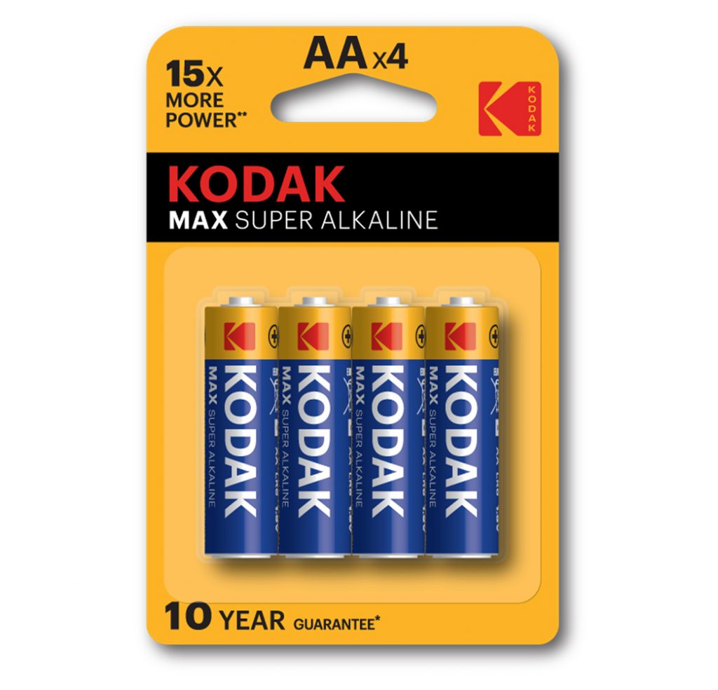 KODAK Max Alkaline batteries AA-4 Piece - Al Barshaa General Trading ...